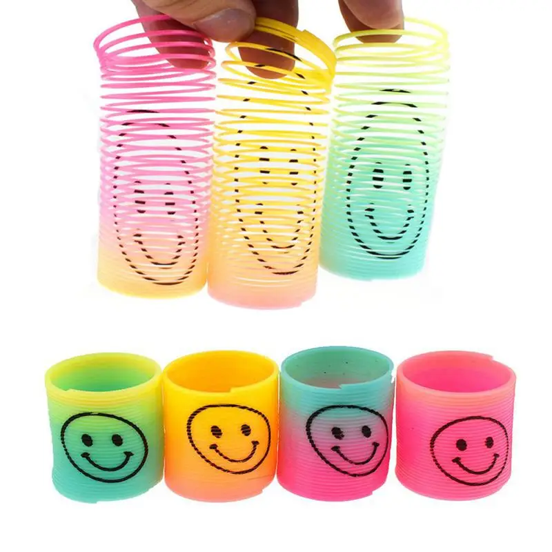 Mini Smiley Face Springs Brinquedos, Birthday Party Favor Treat, Goodie ...