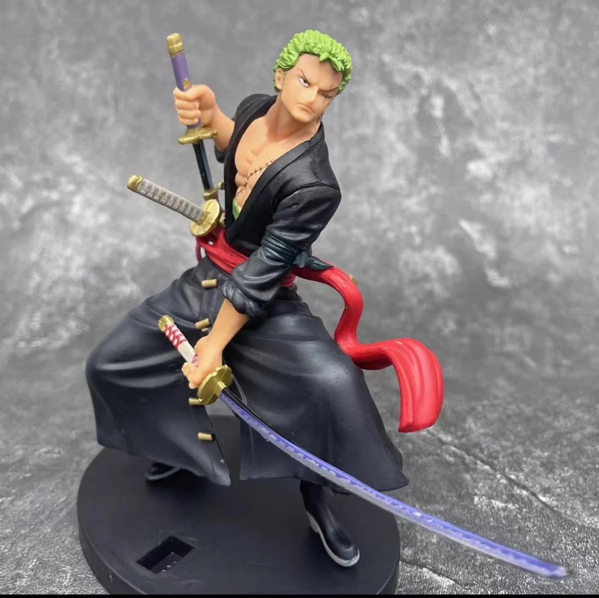 Anime Figure One Piece Action Roronoa Zoro Three-Knife Collection Model ...