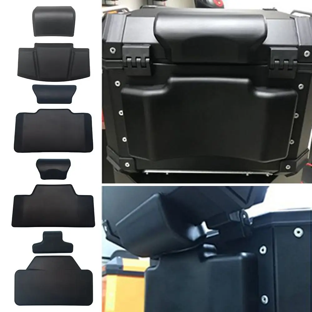 Black-Motorcycle-Backrest-Soft-PU-Rear-Top-Case-Cushion-Modification ...