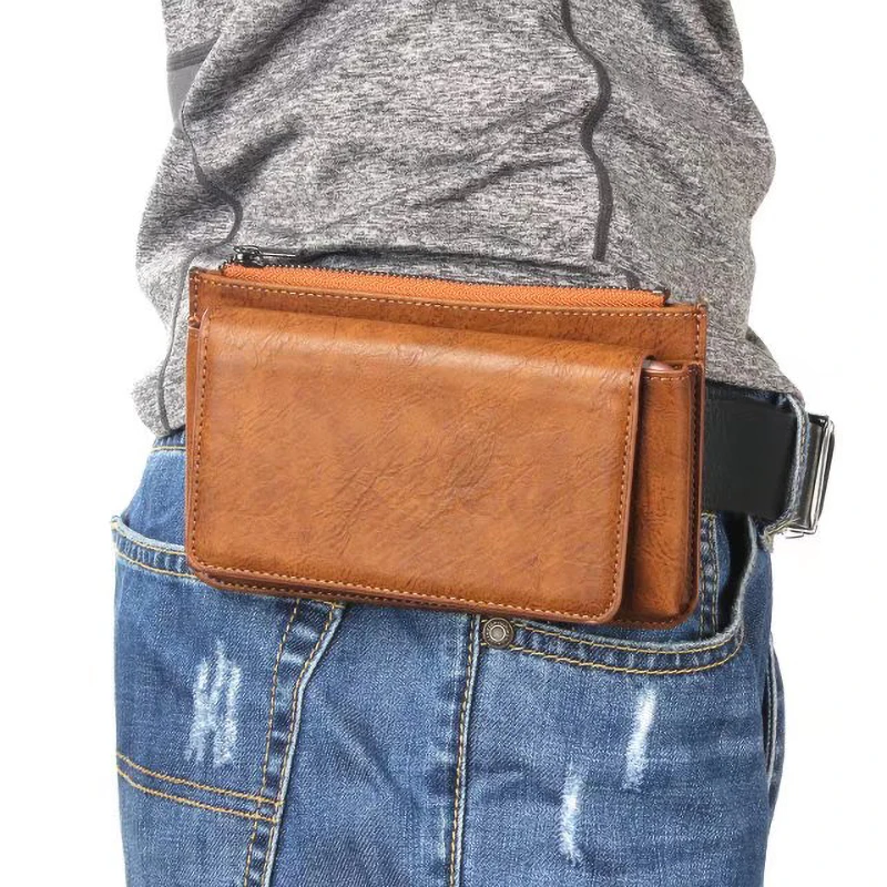 Zipper-Wallet-Leather-Belt-Clip-Case-Holster-Waist-Bag-For-Google-Pixel ...