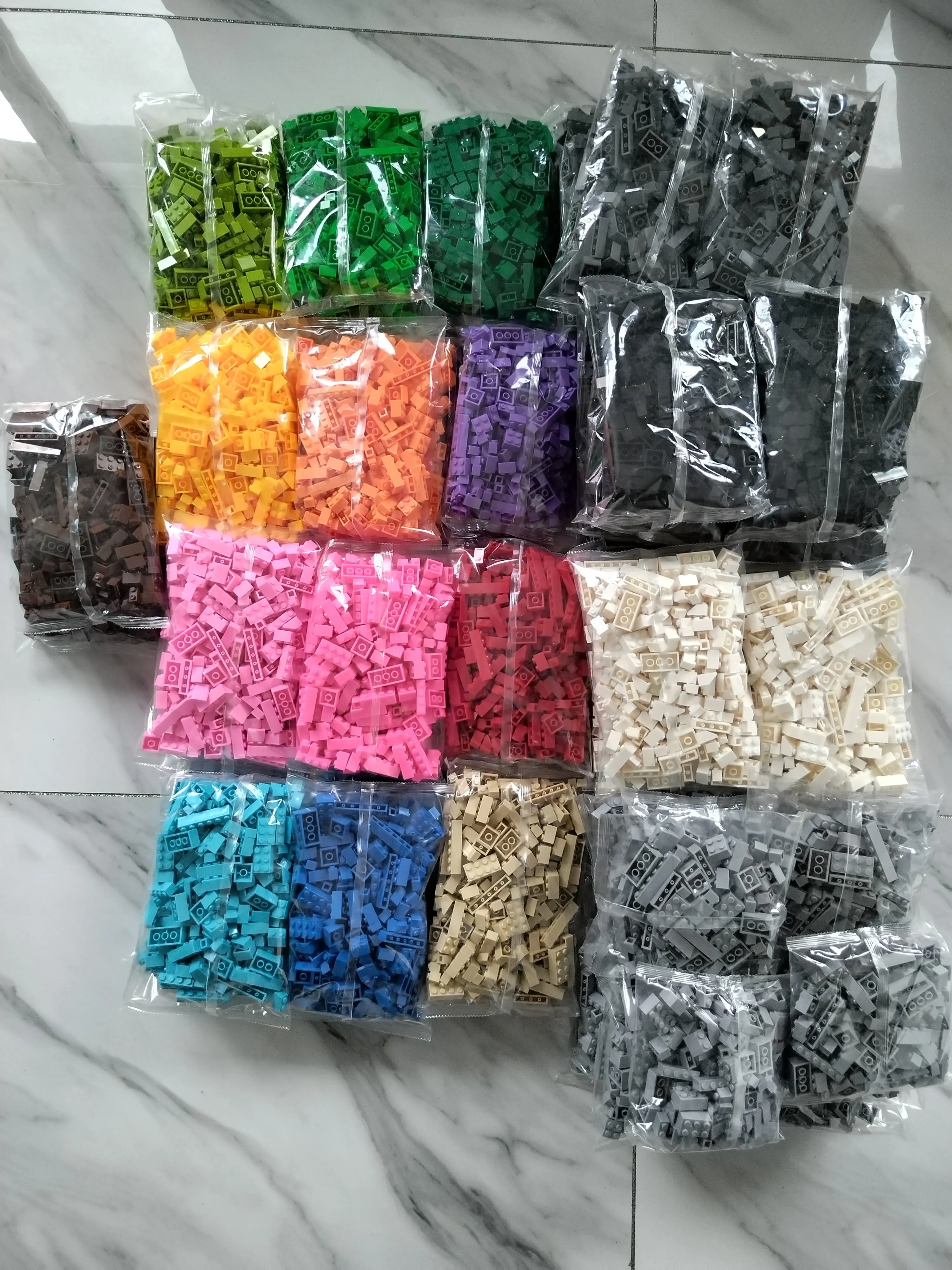 Bulk-Building-Blocks-Large-bricks-17-Single-colour-260g-Free-assembly ...