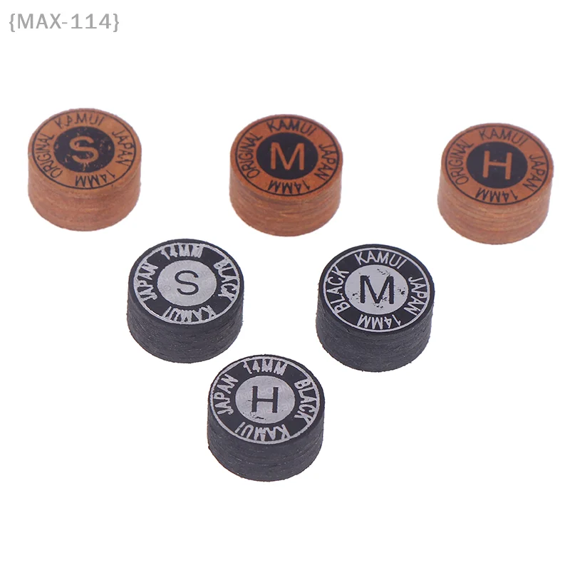 {MAX-114} 1Pc 14MM Japanese Pool Cue Tip, Quality Leather Billiard Tip ...