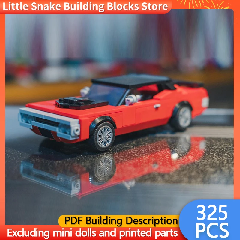 City Car Model MOC Building Bricks Road Runner Retro Muscle Car Modular ...