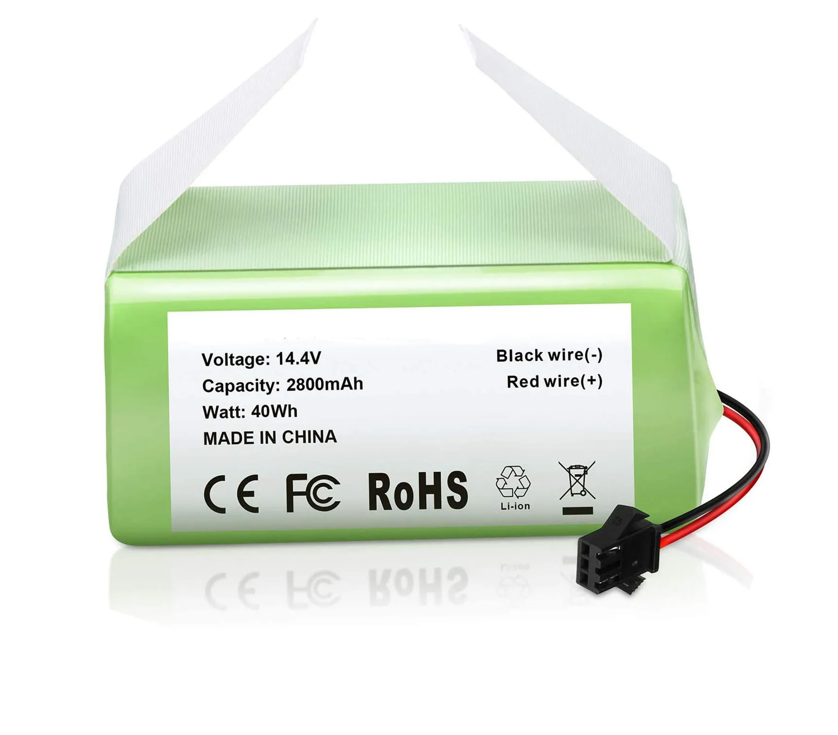 18650 14.4V 2800mAh Li-ion Battery for Conga Excellence 990 1090 ...