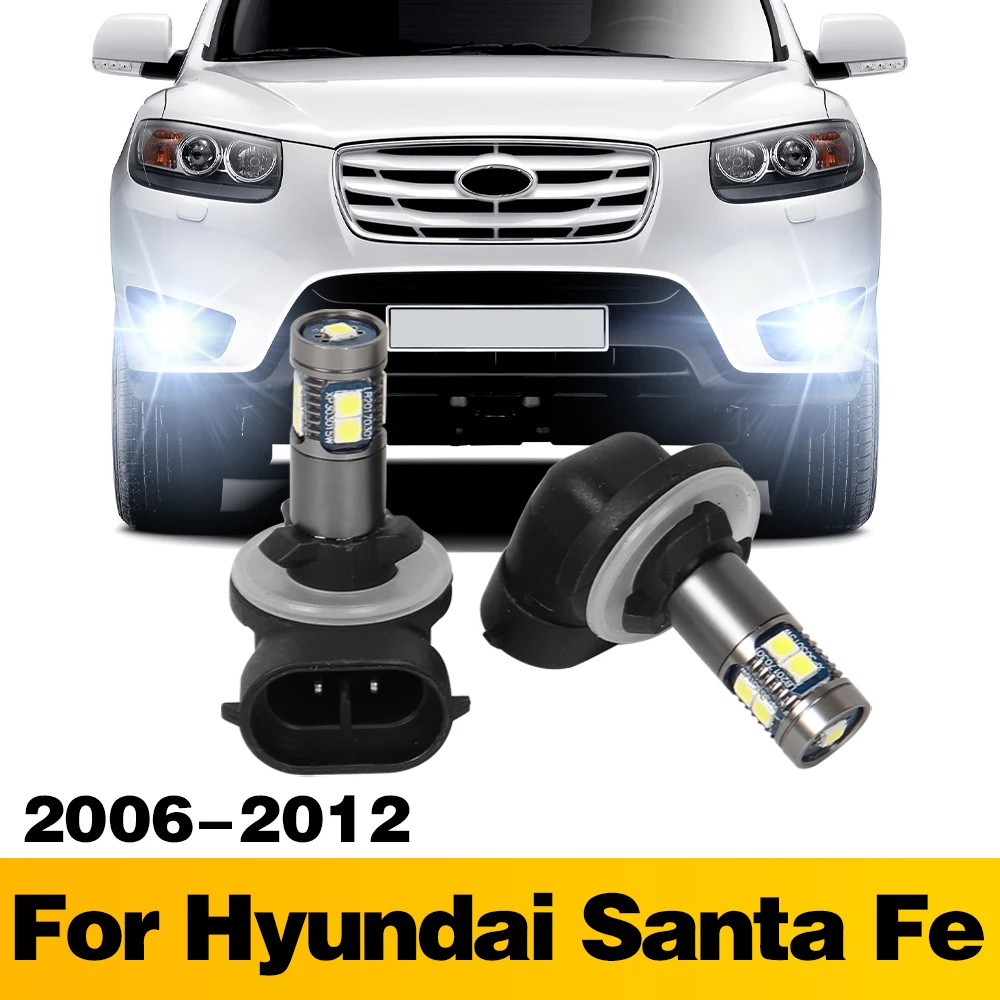 L-mpara-LED-frontal-para-coche-bombillas-antiniebla-para-Hyundai-Santa ...