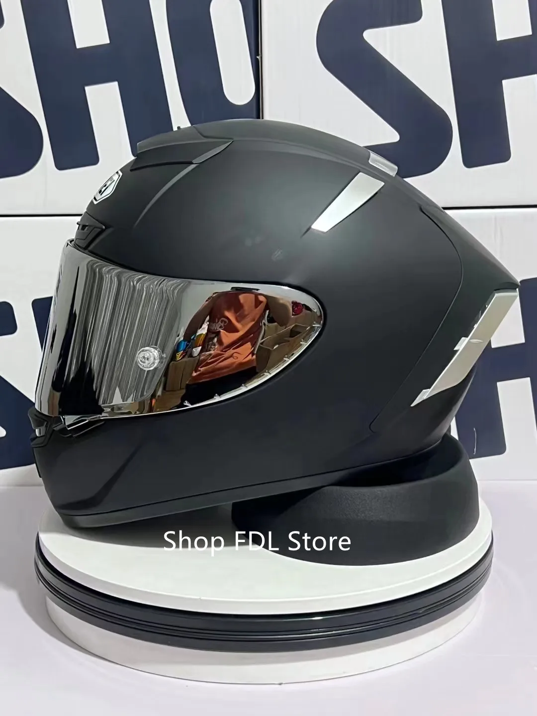 Matte Black Shoei Motorcycle Helmet