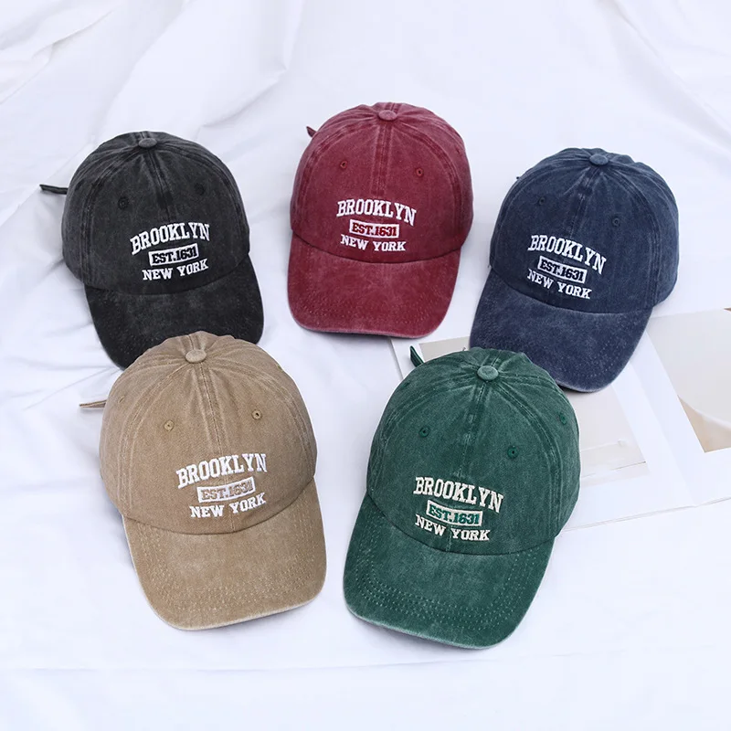 Brooklyn-Embroidery-Washed-Spring-Sun-Men-Baseball-Hats-Solid-Caps-For ...