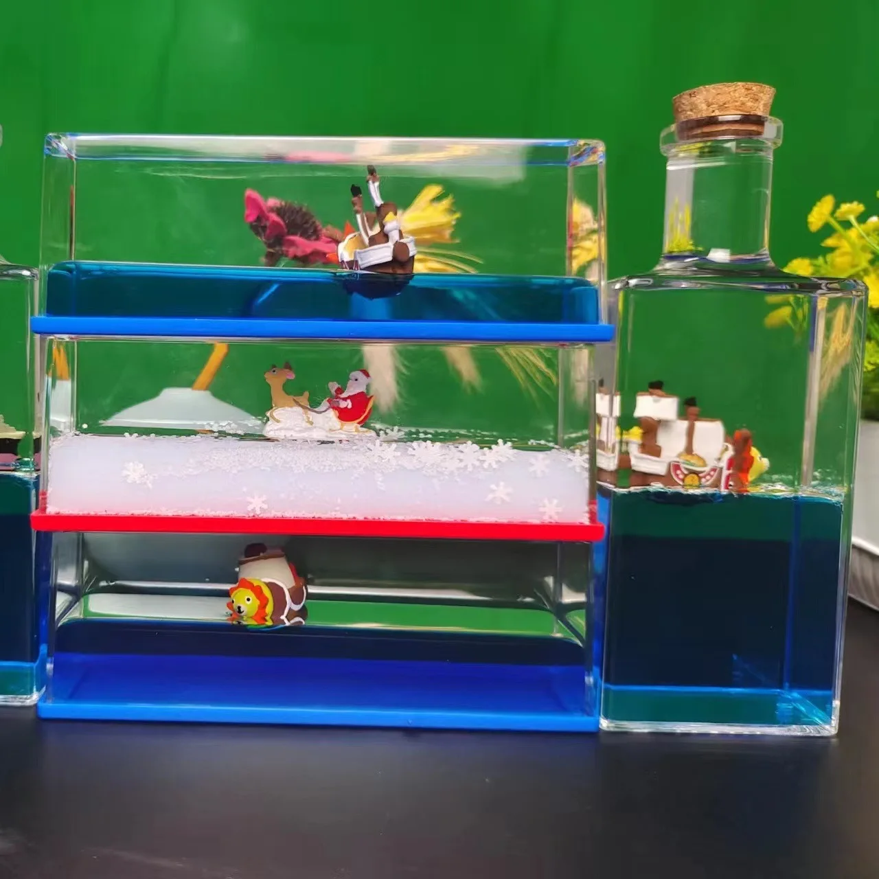 3D-Fluid-Drift-Bottle-Thousand-Sunny-Ship-Going-Merry-Boat-Floating ...