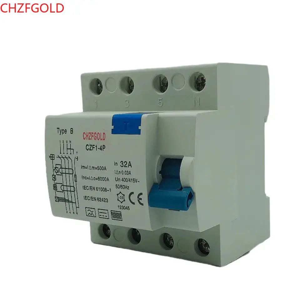 A Type RCCB Residual Current Circuit Breaker AC ELCB Pole, 54% OFF