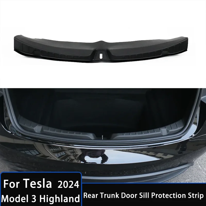 For-Tesla-Model-3-Highland-2024-Trunk-Threshold-Strip-TPE-Car-Rear ...