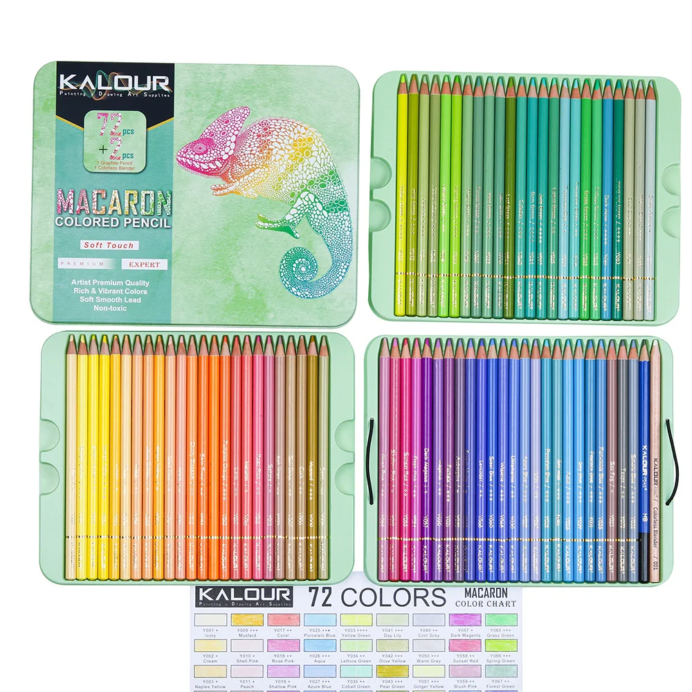KALOUR-Juego-de-l-pices-de-colores-Pastel-metalizados-Macaron-para ...