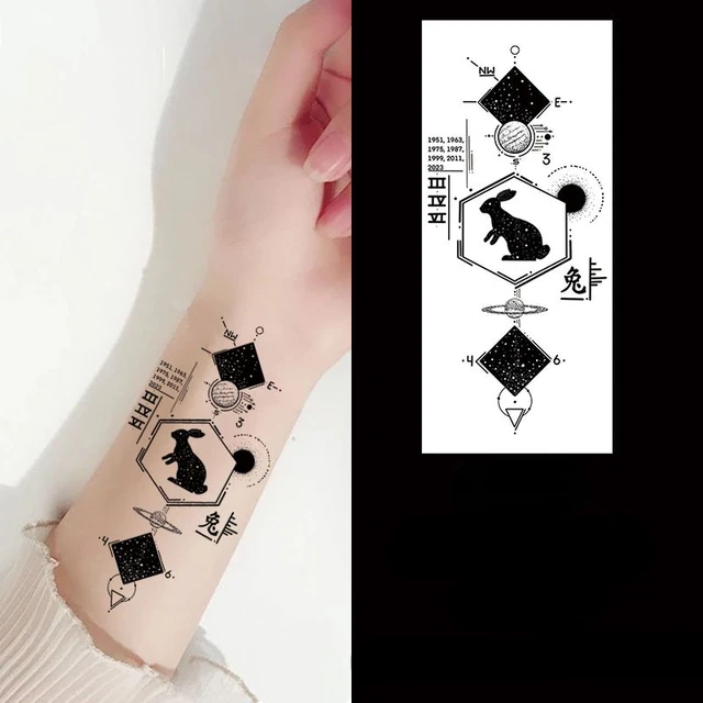 Chinese Zodiac Rabbit Tattoo
