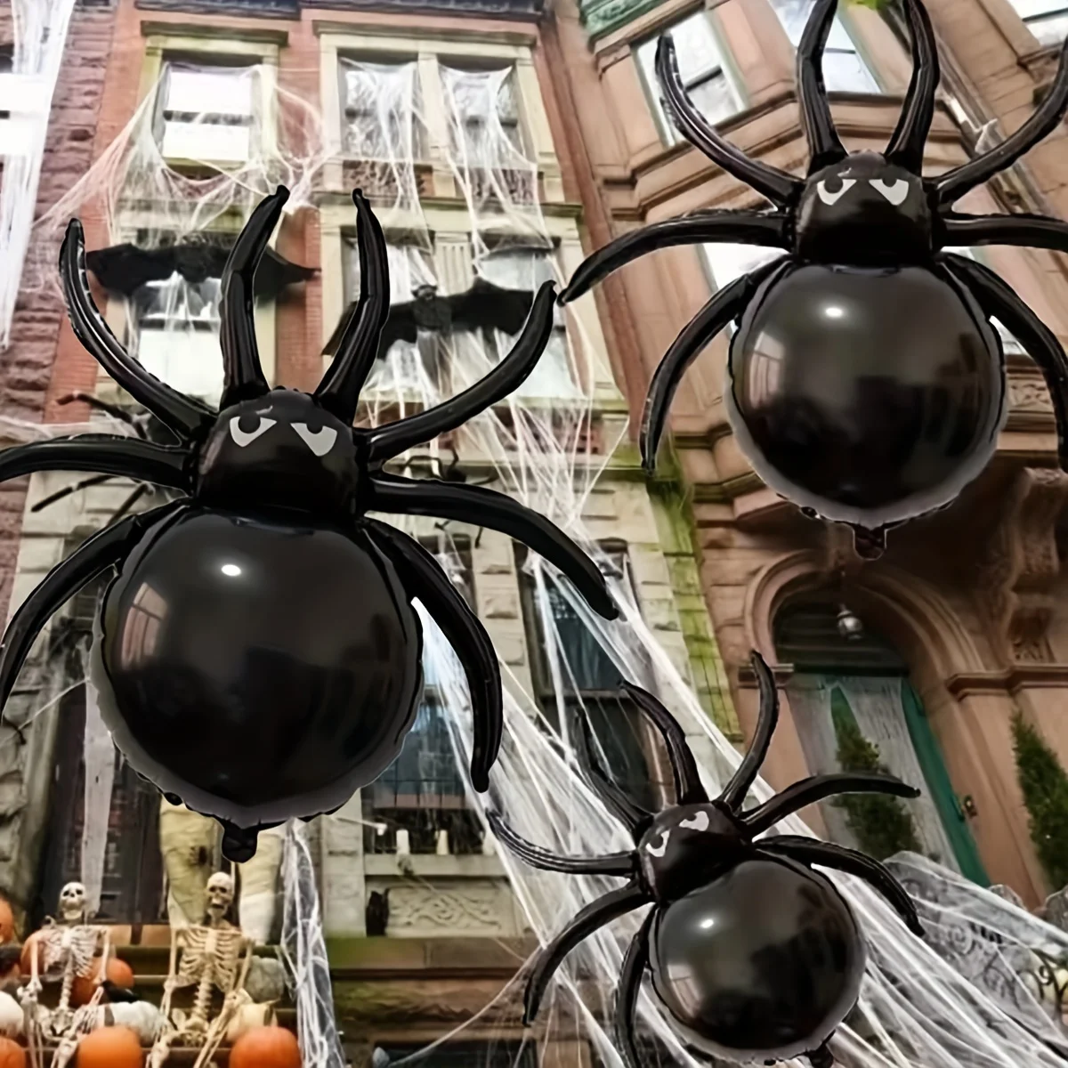 30pcs Halloween Large Spider Balloon Black Wall Decoration Halloween ...