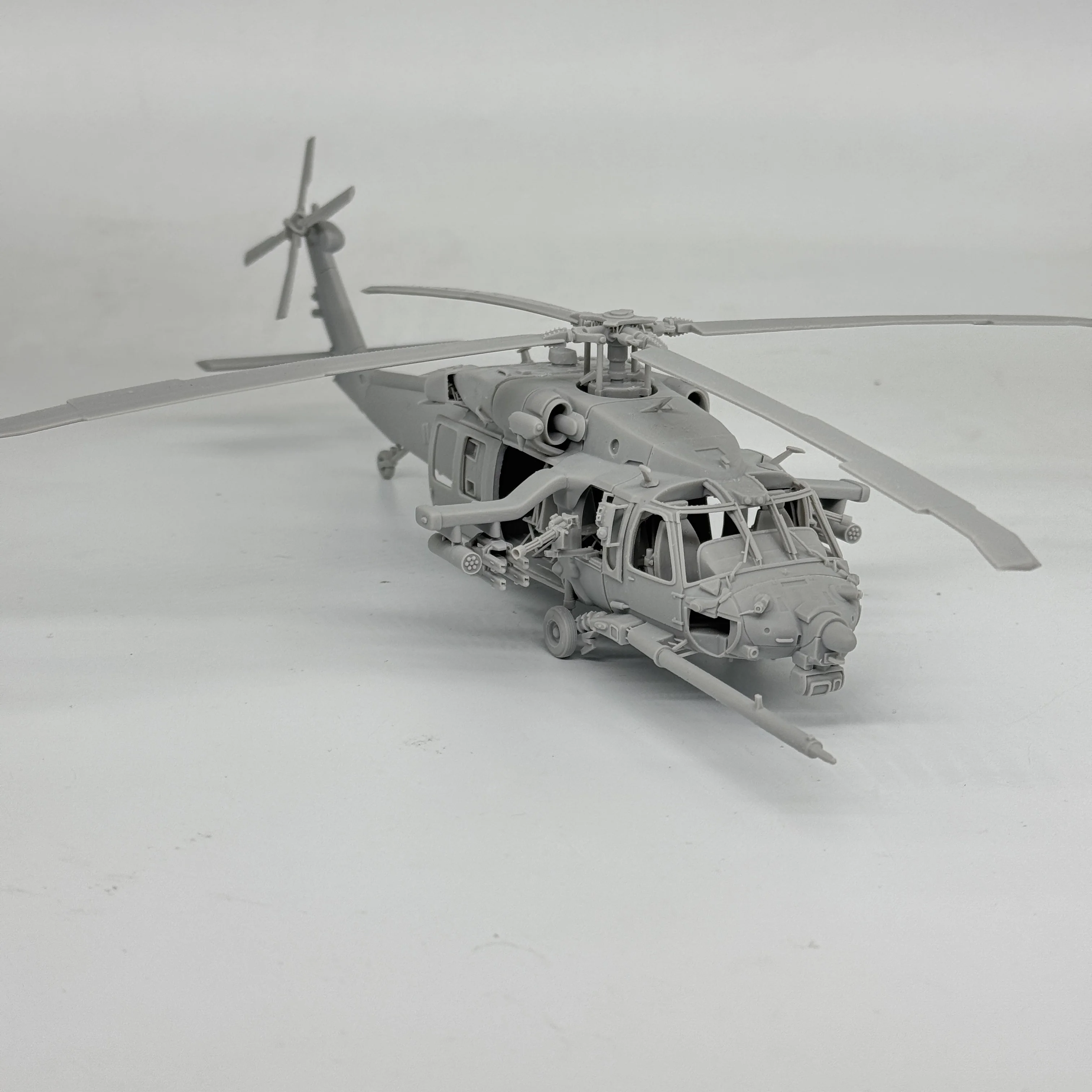1/72 Scale MH60 M Blackhawk Helicopter Resin Model Kit Miniature Modern ...