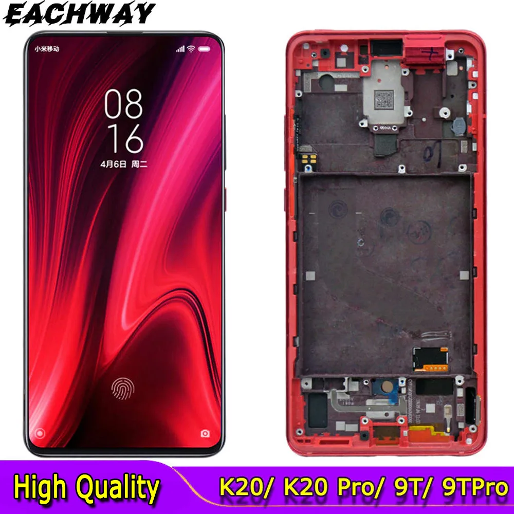 6.39 "슈퍼 AMOLED Mi 9T Pro LCD 용 Red mi K20 Pro LCD 디스플레이 터치 스크린 디지타이저 ...