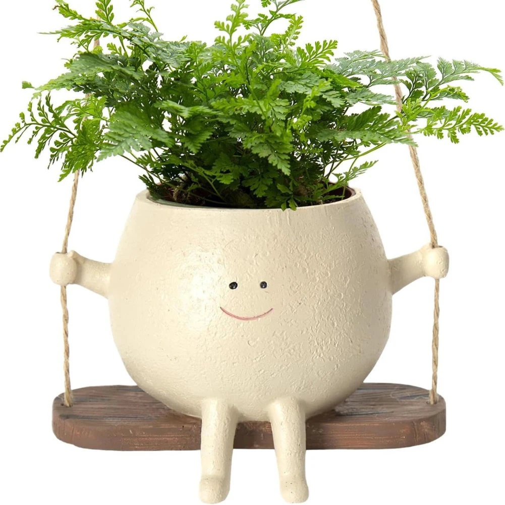 1PC-Wall-Hanging-Planters-Swing-Face-Planter-Pots-Flower-Planter-Smile ...