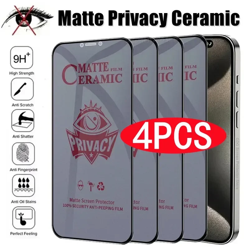 4PCS-Matte-Ceramic-Privacy-Screen-Protector-for-IPhone-14-11-12-13-15 ...