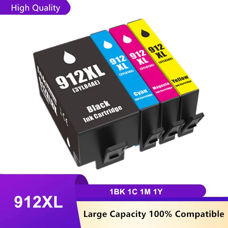Compatible For HP 912 912XL Ink Cartridge for HP912 OfficeJet Pro 8020 ...