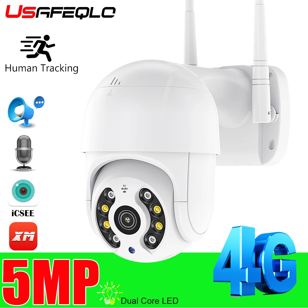 4g Sim Card Ip Camera Ptz 1080p 3mp 5mp Hd Wireless Wifi Outdoor ...