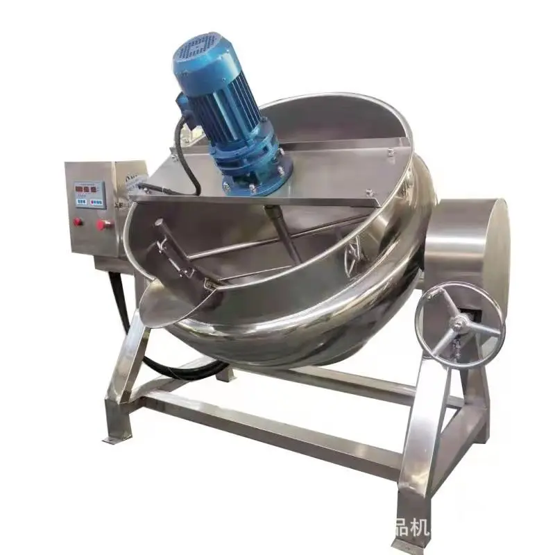 Automatic Jacketed Boiling Pan with Mixer Jacketed Kettle Cooking Pot ...