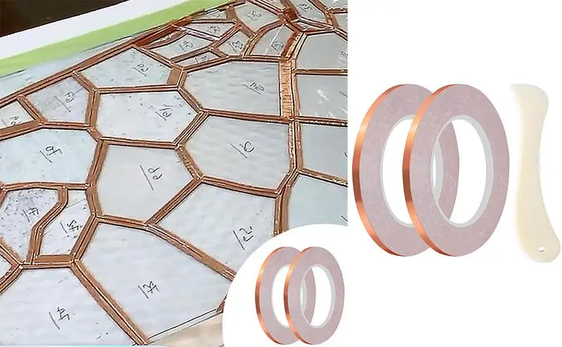 Copper-Foil-Tape-for-Stained-Glass-2pcs-Copper-Paper-Circuits-Shielding ...