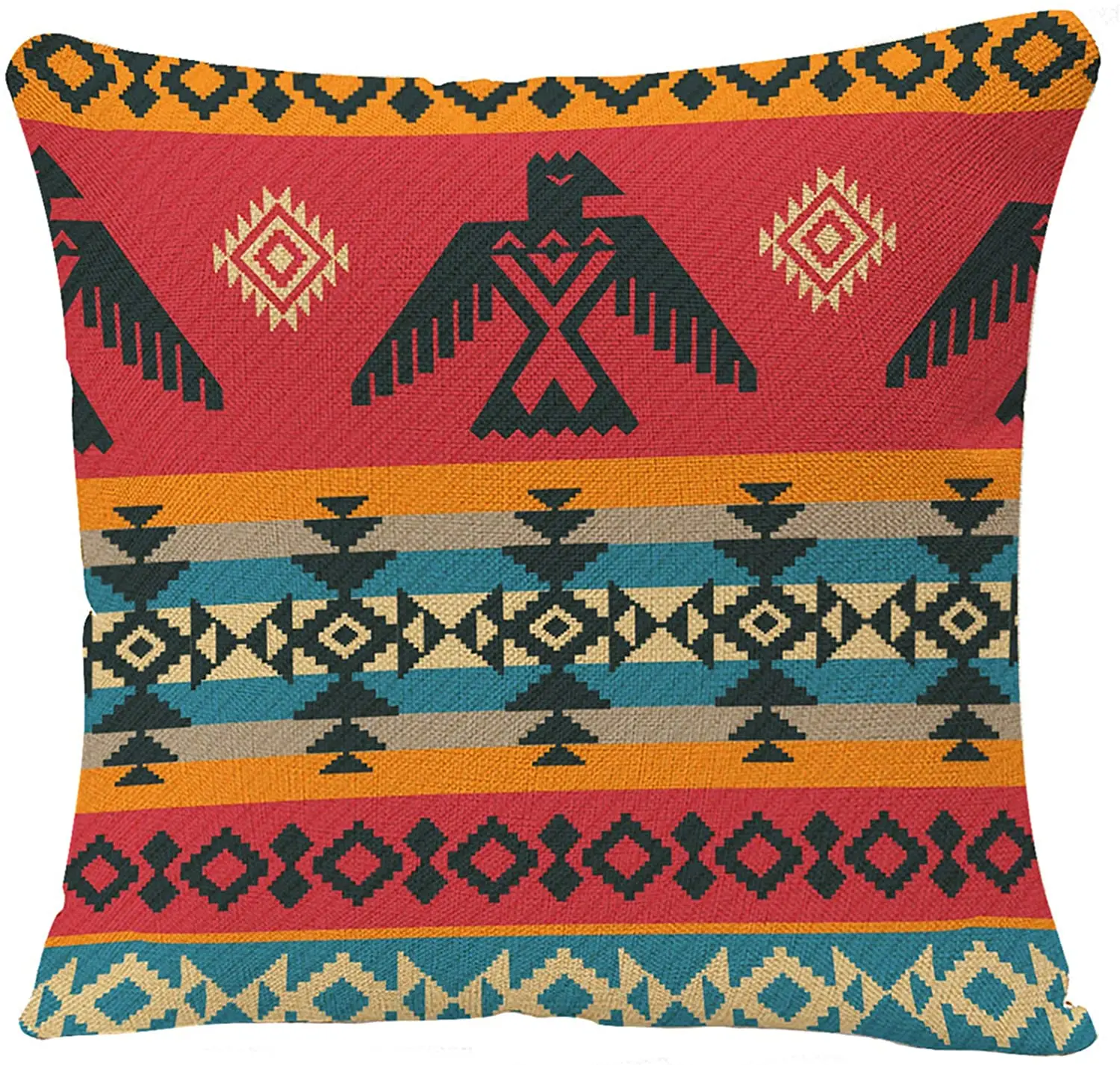 Throw-Pillow-Case-Eagle-Tribal-Pattern-On-Native-Navajo-American ...
