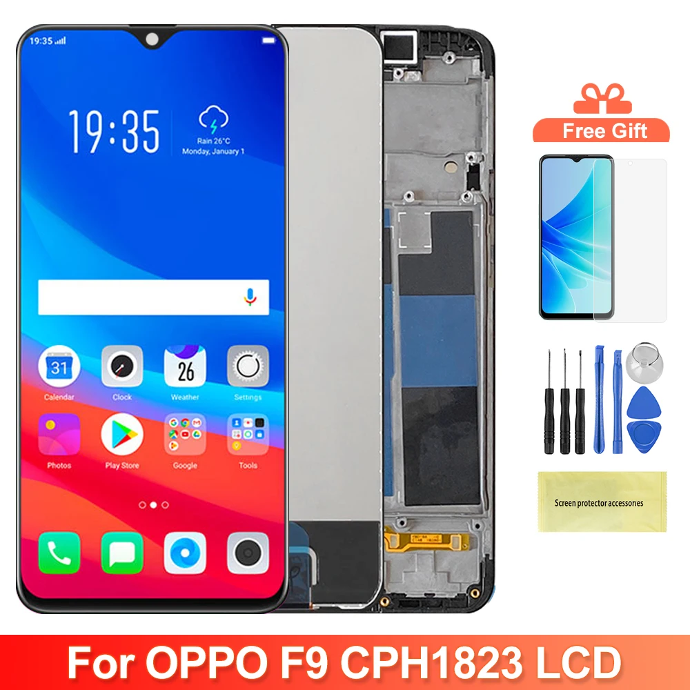 6.3" Screen for Oppo F9 CPH1823 CPH1881 CPH1825 Lcd Display Digital ...
