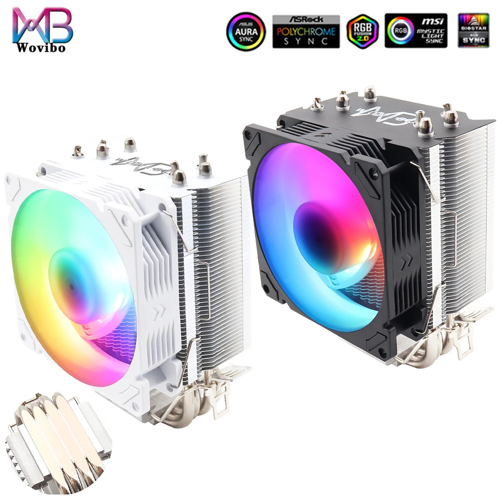 4-Heatpipes-CPU-Cooler-Radiator-90mm-120mm-Fan-PWM-4PIN-for-Intel-LGA ...