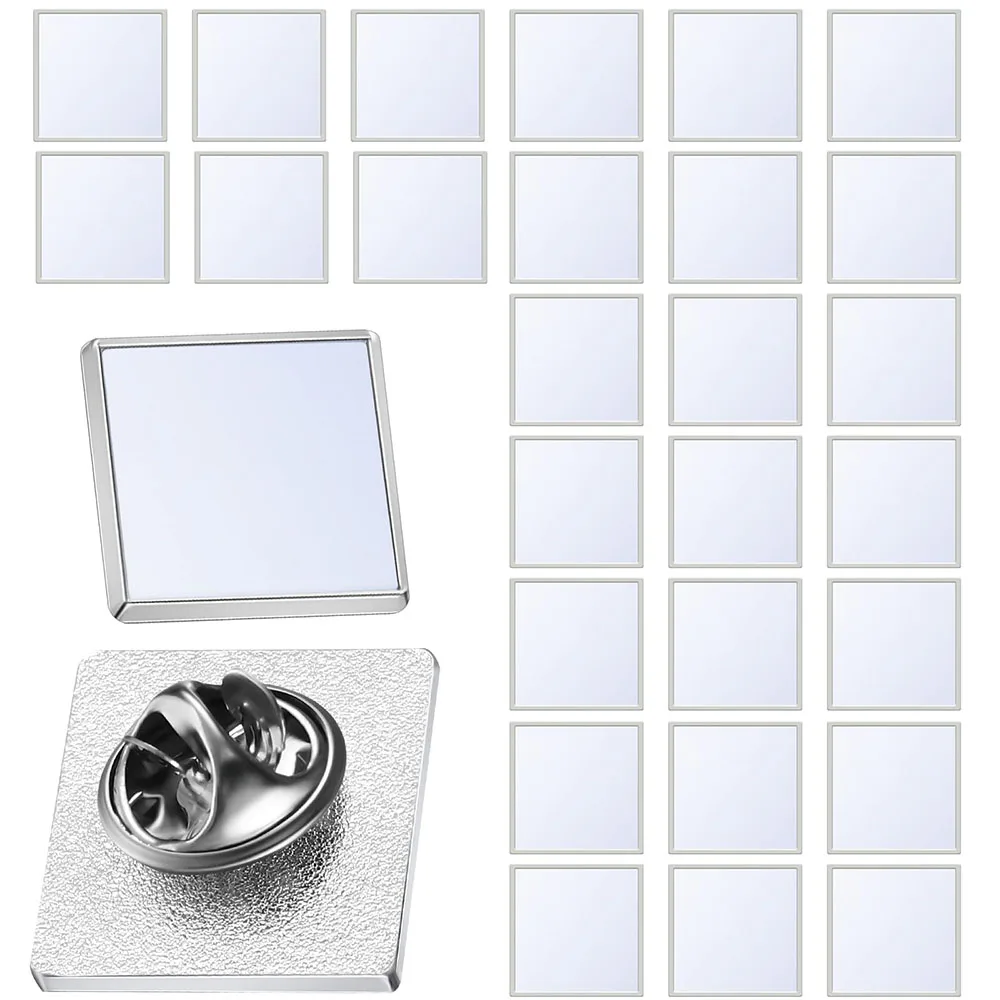 D&D 10pcs Square Sublimation Blank Pins DIY Button Badge Kit ...