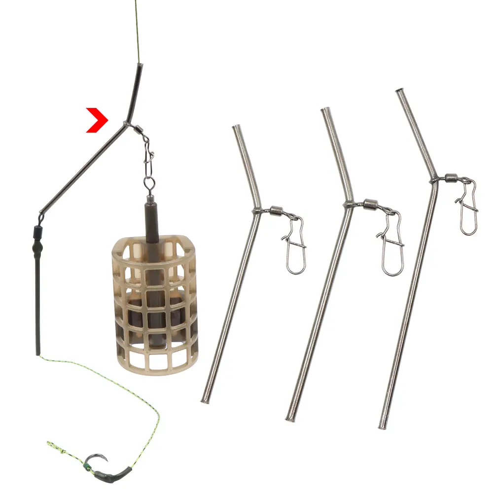 3pcs Carp Fishing Accessories Anti tangle Leger Booms With Hook Snap ...