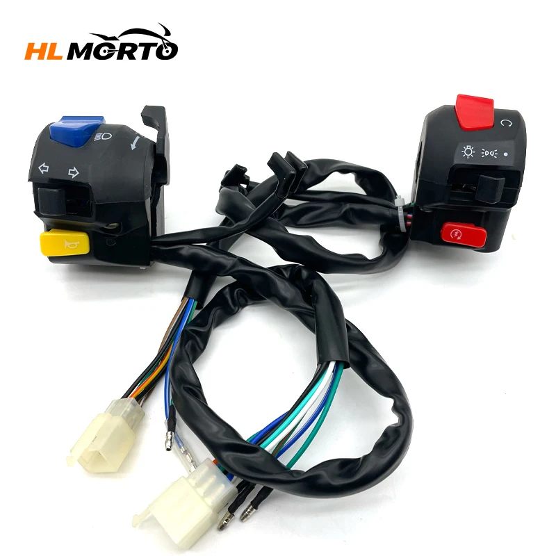 7-8-Motorcycle-Handle-Bar-Switches-Horn-Turn-Signal-Electric-Start ...