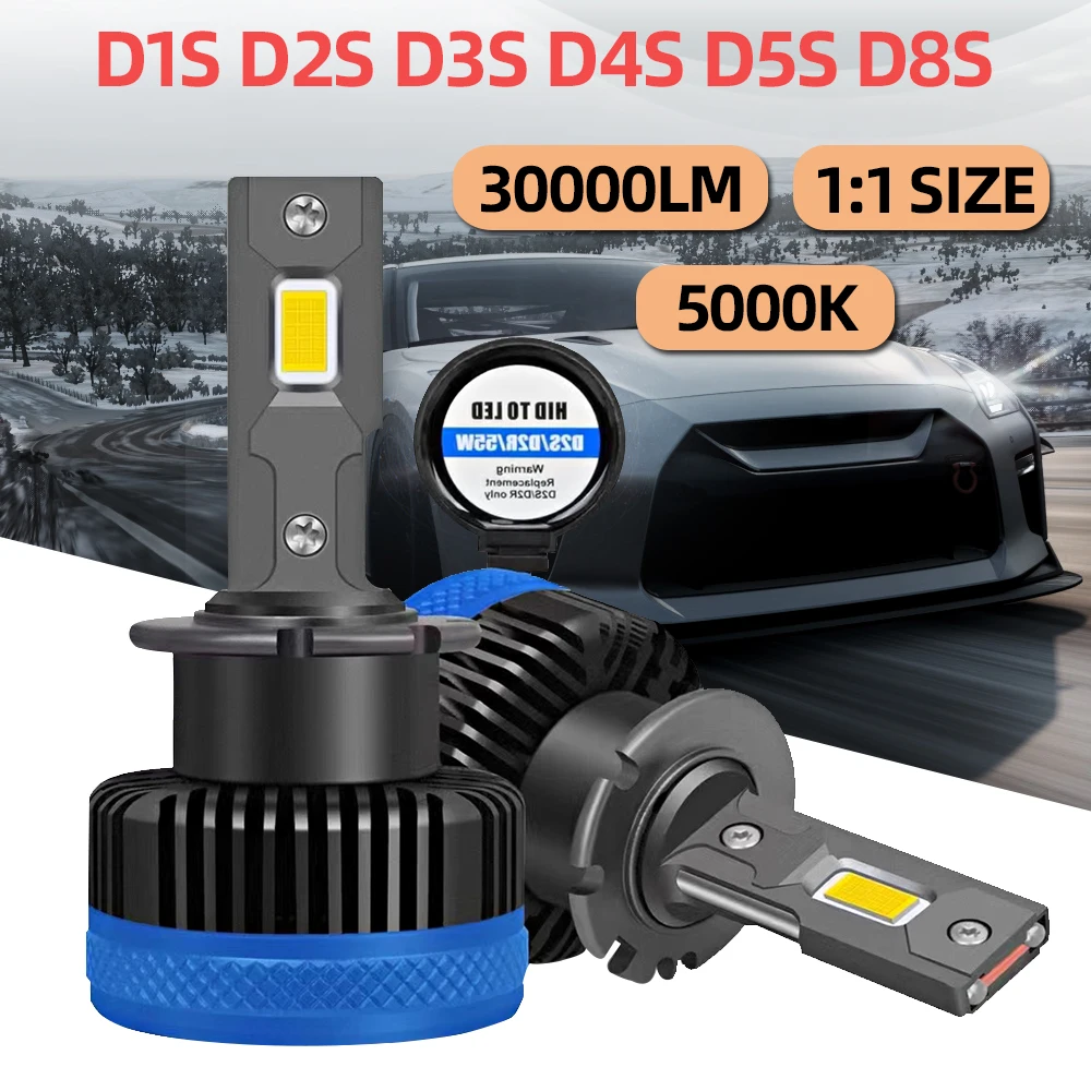 D3S D1S LED D2S D4S 헤드 라이트 전구 D5S D8S LED 터보 HID 조명 자동차 110W CSP 칩 밝은 ...