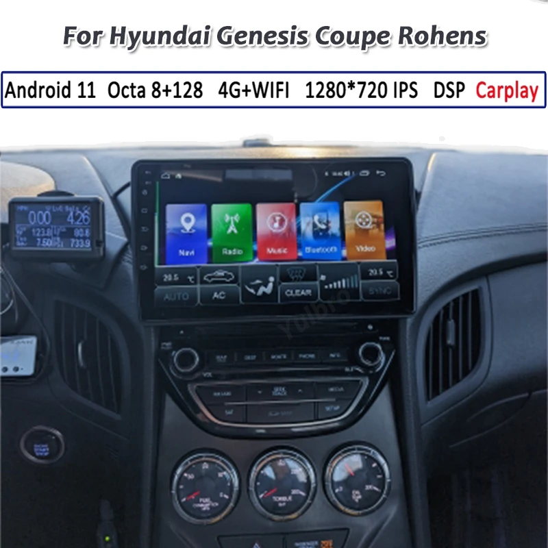 For Hyundai Genesis Coupe Rohens 9 Inch Android Carplay Headunit Gps ...