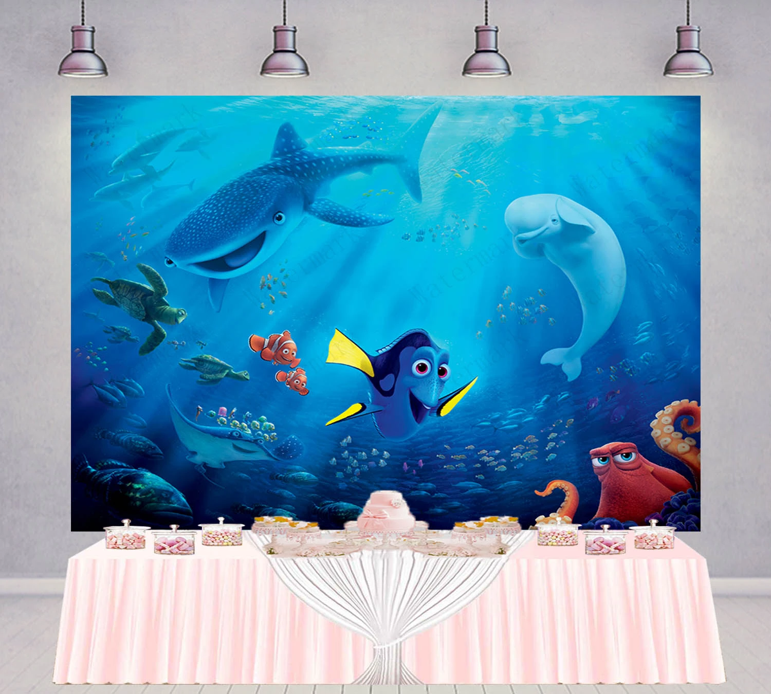 Disney Finding Nemo Photography Backdrop Kids Birthday Decor Background ...