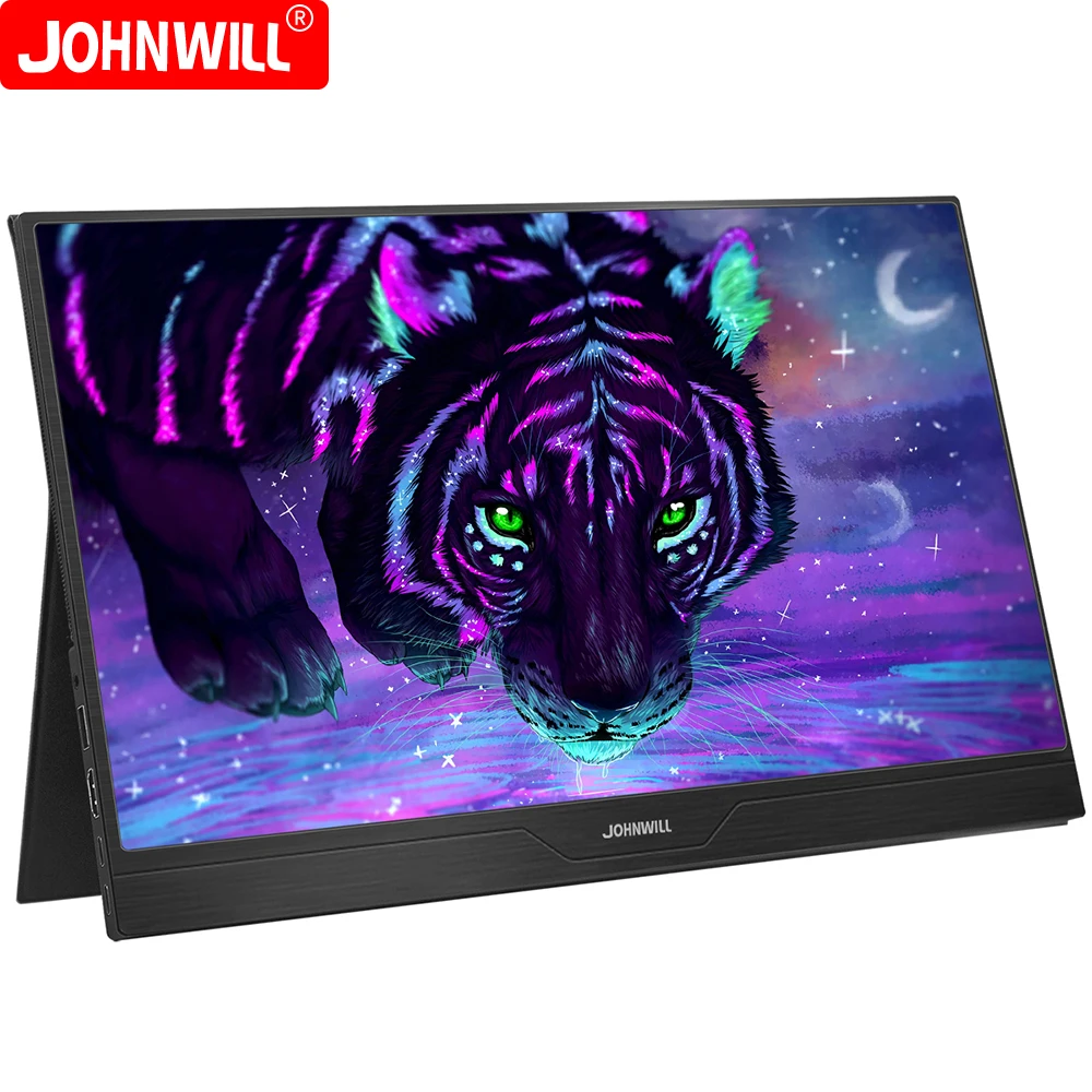 15.6 polegada portátil monitor de tela sensível ao toque 1080p ips pc ...