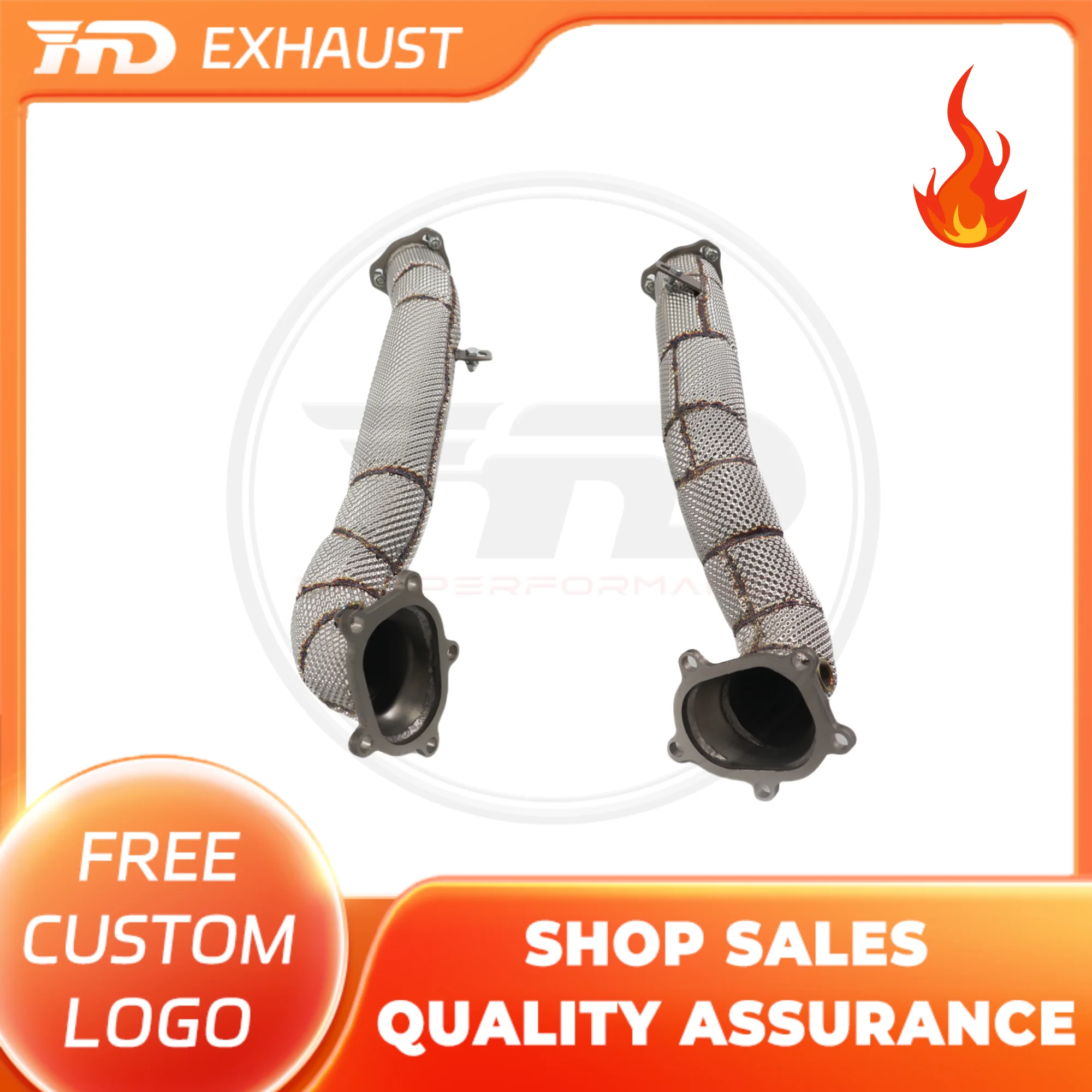 HMD Hot sale Exhaust Pipe High Flow Performance Downpipe for Audi AUDI ...