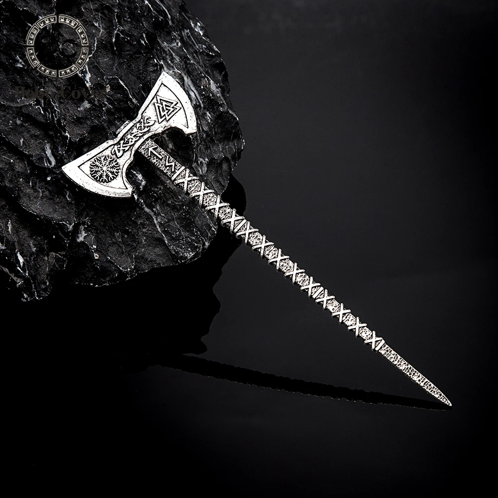 Vintage-Viking-Valkyrie-Battle-Axe-Hair-Stick-Women-Norse-Rune-Valknut ...