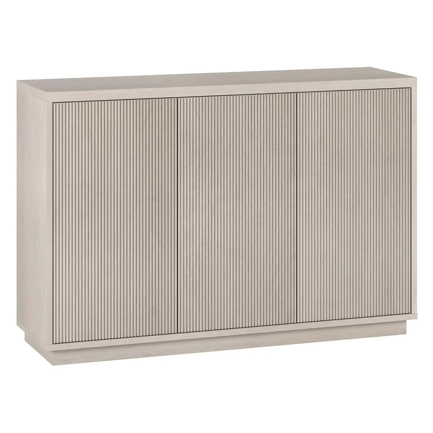 48'' Fluted Sideboard Buffet Cabinet, Modern Ribbed Credenza with 3 ...