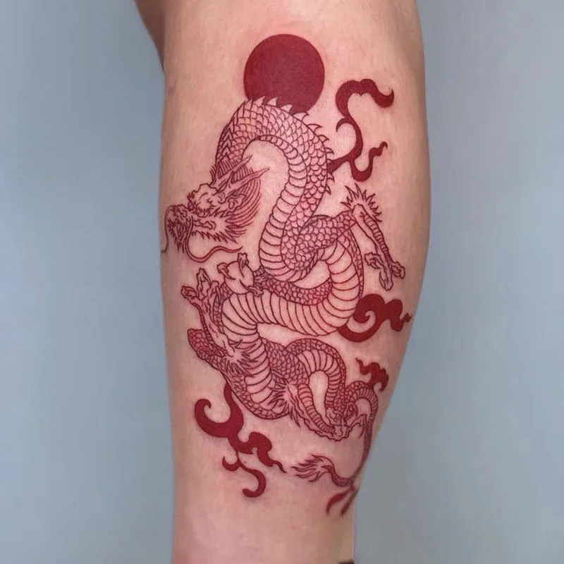 Tatuaje Dragon Rojo Espalda Hombre: El Arte Temporal que Combina Estilo ...