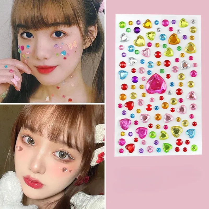 Colorful-Heart-Teardrop-Makeup-Temporary-Tattoo-Sticker-Face-Eye-Tear ...
