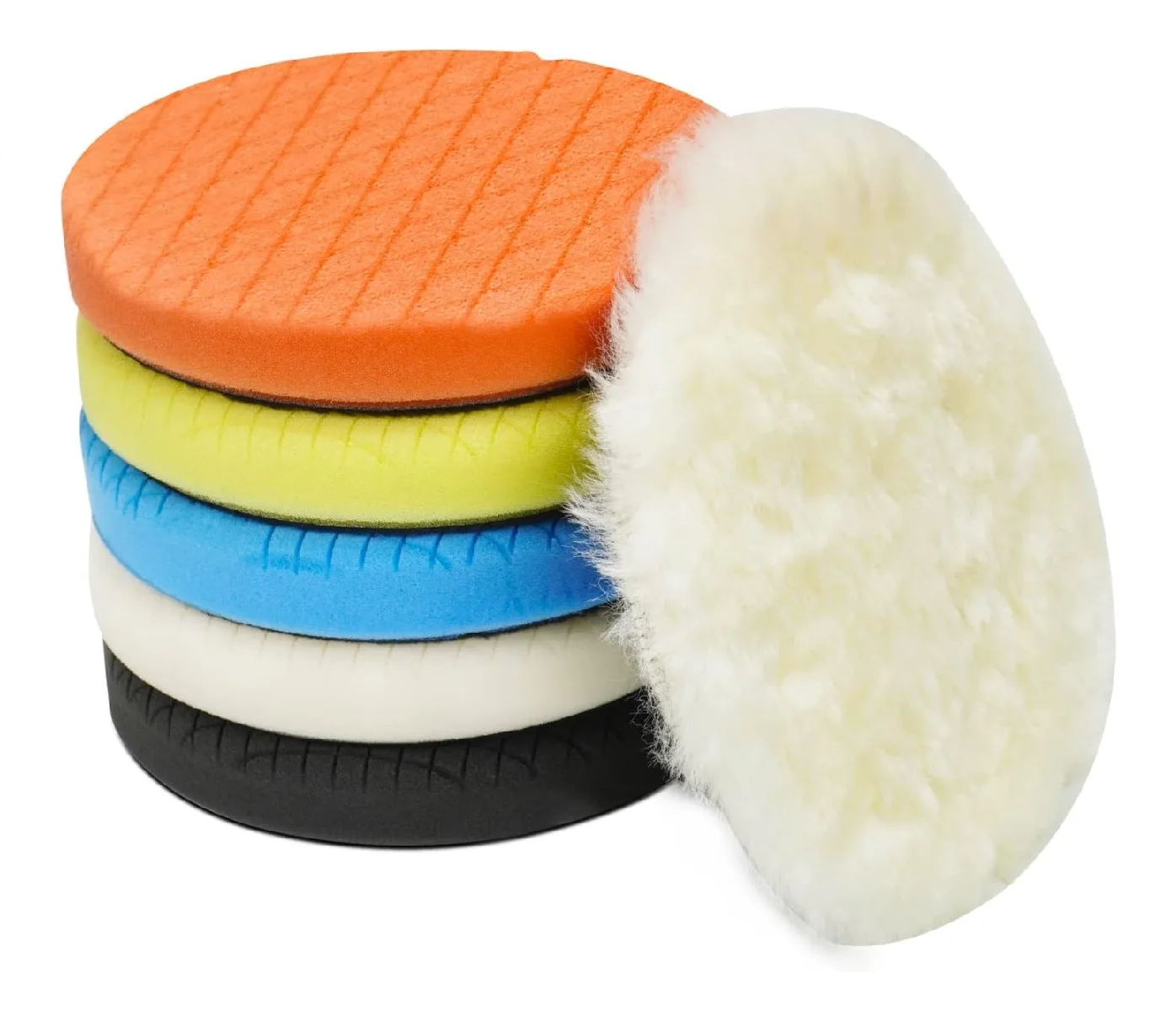 6Pcs-Polishing-Pad-Kit-Thread-6-Inch-Auto-Car-Buffing-Pad-Set-Sponge ...