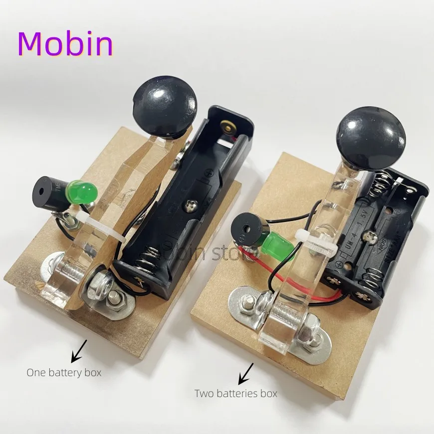 1pcs Lot Cw Exerciser Morse Code Exerciser Charged Key Battery Box And