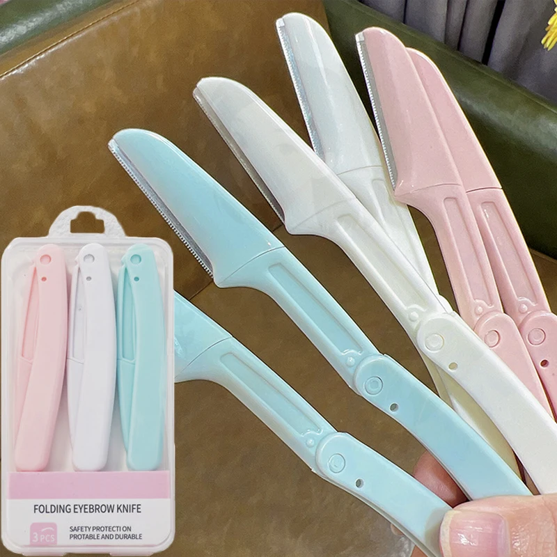 Portable Folding Eyebrow Trimmer Safe Facial Epilators Face Anti ...
