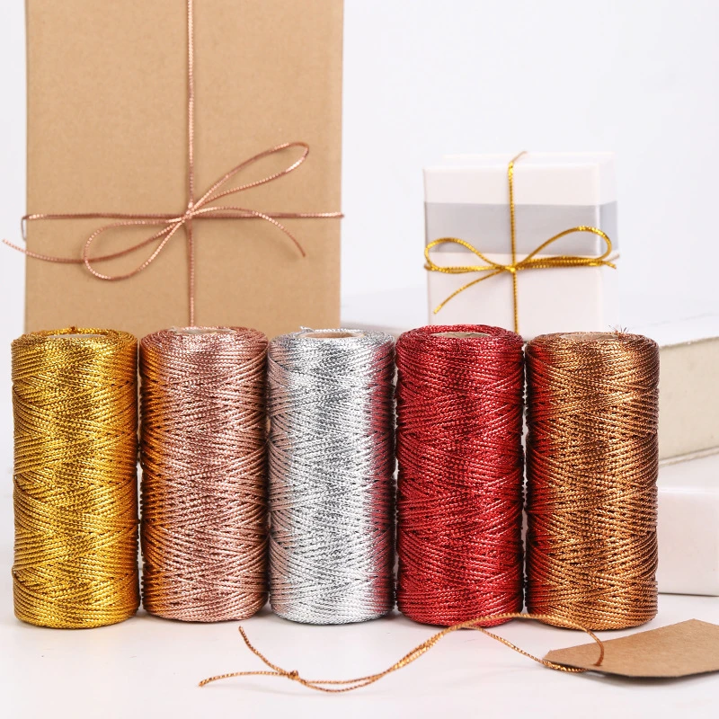 1.5mm 100m Rope Gold Silver Cord Gift Packaging String For Jewelry ...