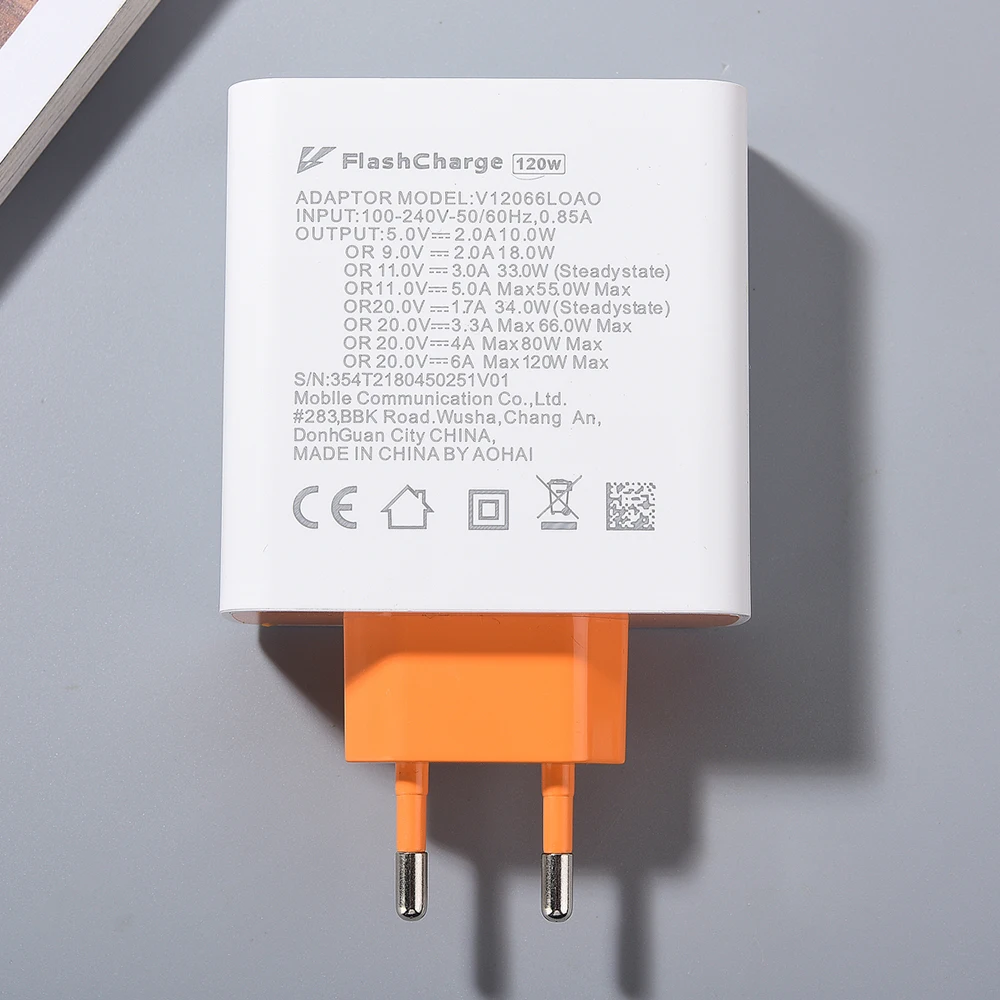 For-Vivo-X100-X90S-Pro-120W-EU-Fast-FlashCharge-Charger-Wall-Adapter ...