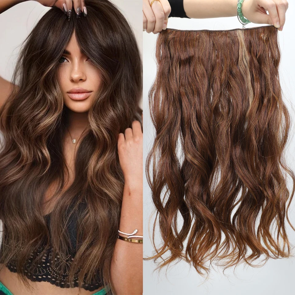 FREEDOM-Synthetic-Wave-Invisible-Clip-in-Hair-Extensions-Fish-Line ...