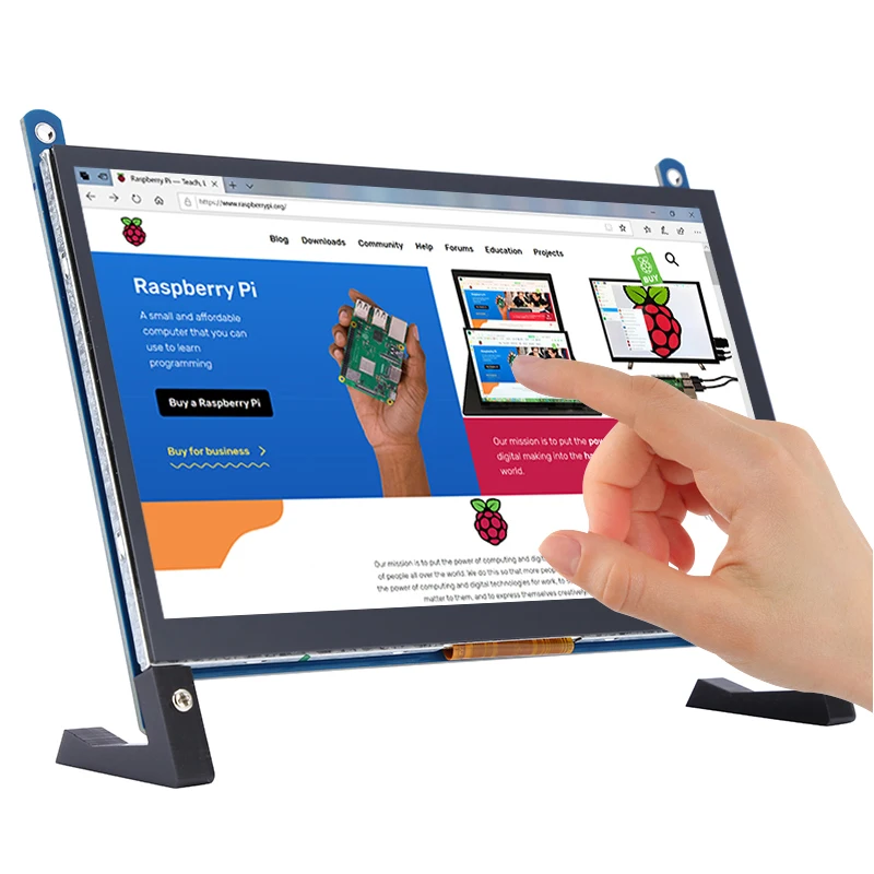 7 polegada ips display lcd usb capacitivo touch monitor de tela secundária 1024x600 hdmi ...