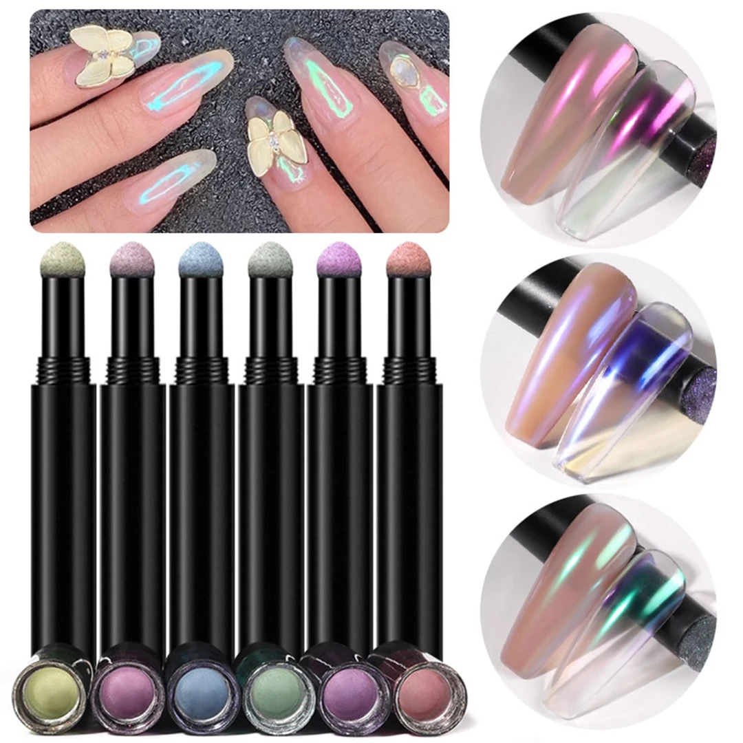 Aurora-Powder-Air-Cushion-Pen-Transparent-Nail-Art-Glitter-Chrome ...