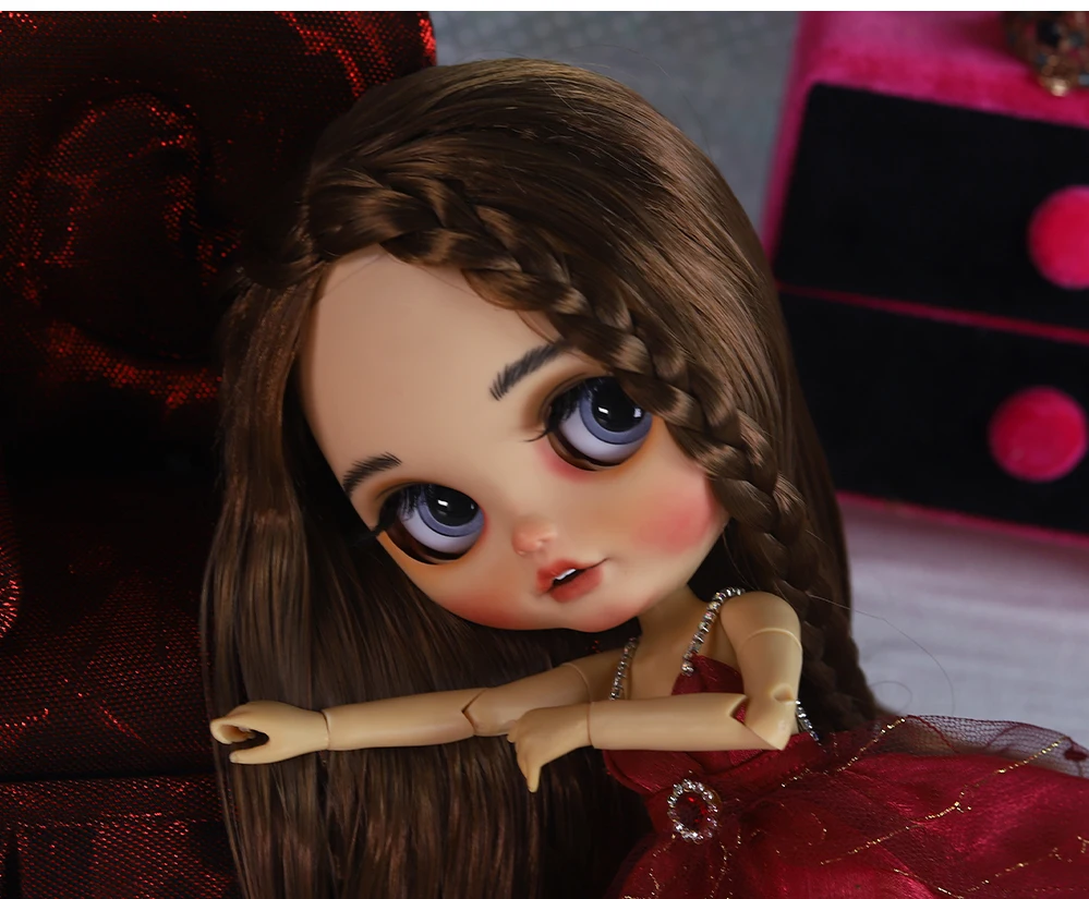 Monica – Premium Custom Neo Blythe Doll with Brown Hair, Tan Skin ...