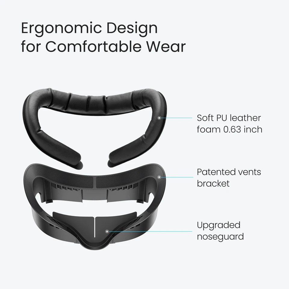 Oculus Quest 3 3 Head Strap KIWI Design V3 Facial Interface,2 Face Pads ...